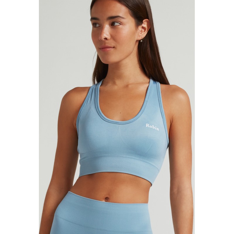 Top Blue Stone Seamless para Yoga y Fitness | Robin Collection© | Robin ...
