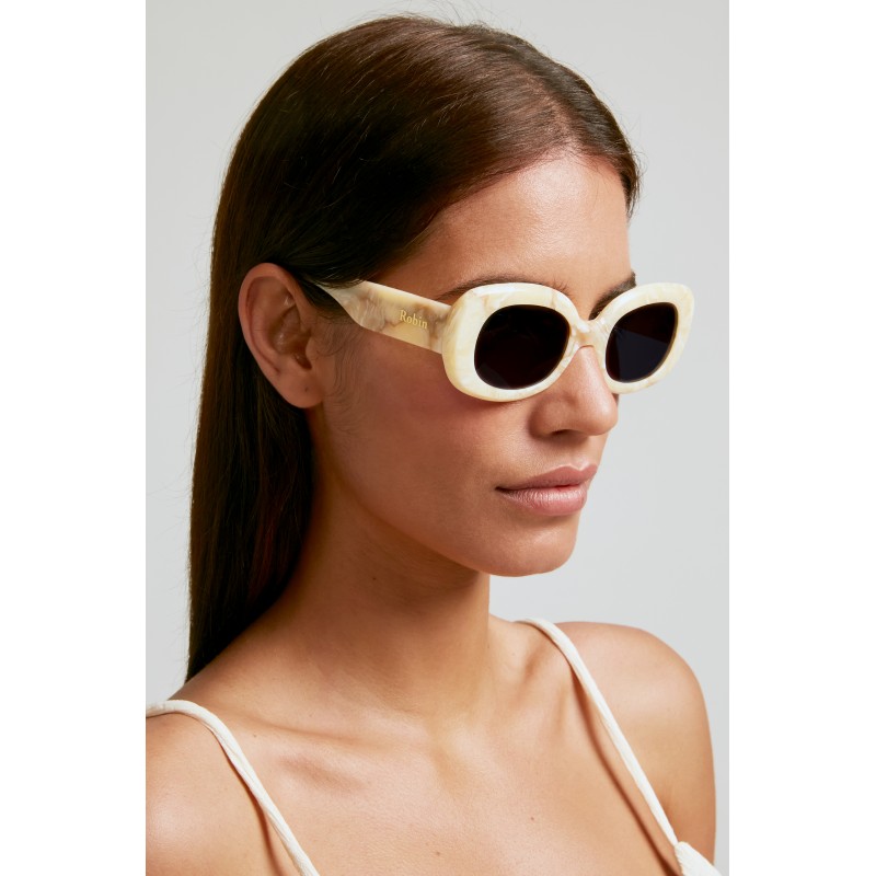 Mod Ivory Sunglasses | White | Robin Collection | Robin Collection
